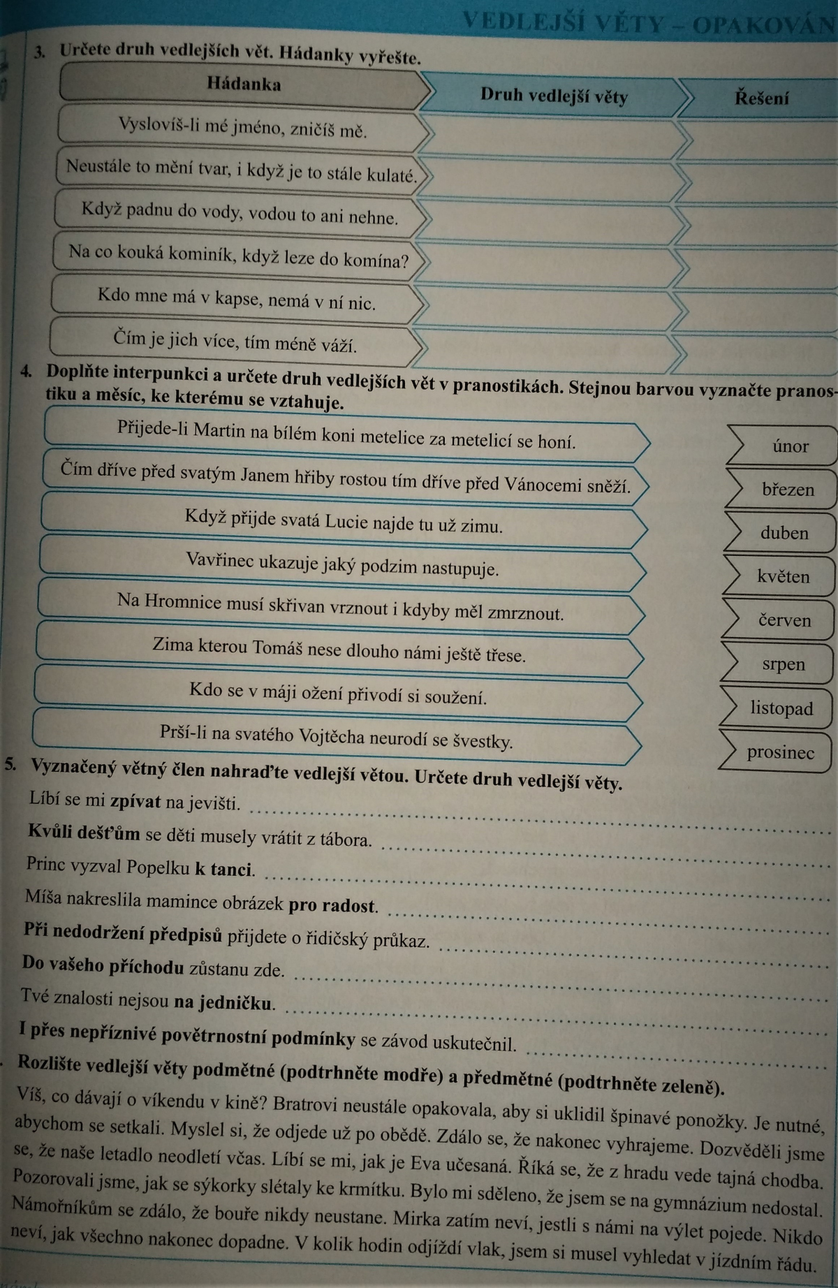ZŠ a MŠ Santoška | ČESKÝ JAZYK - domácí práce v době uzavření škol